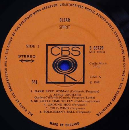 Spirit Clear Vinyl Records and CDs For Sale | MusicStack