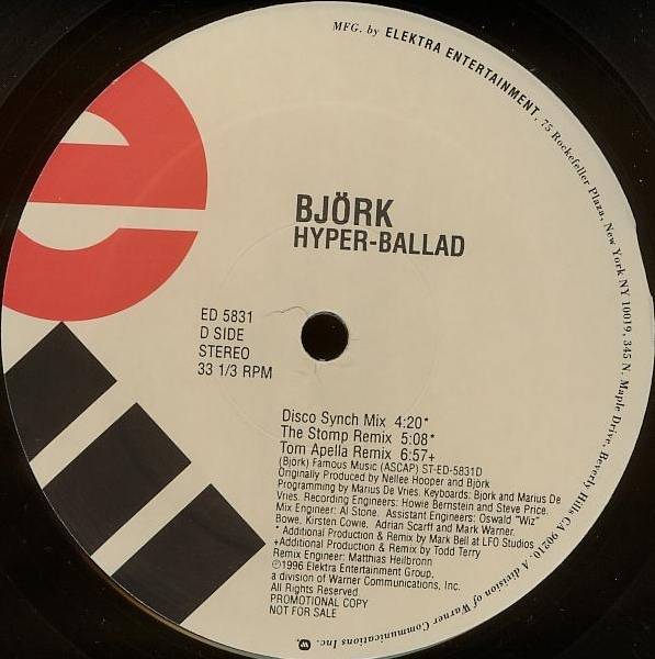 Bjork Hyperballad Vinyl Records and CDs For Sale | MusicStack