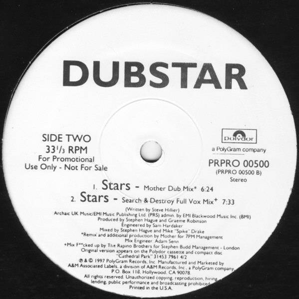Dubstar Star Vinyl Records and CDs For Sale | MusicStack