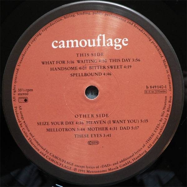 Camouflage Meanwhile Vinyl Records and CDs For Sale | MusicStack