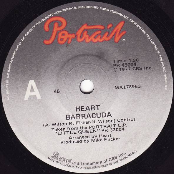 Heart Barracuda Vinyl Records and CDs For Sale | MusicStack