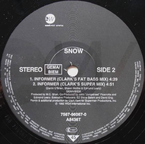 Snow Informer Vinyl Records and CDs For Sale | MusicStack