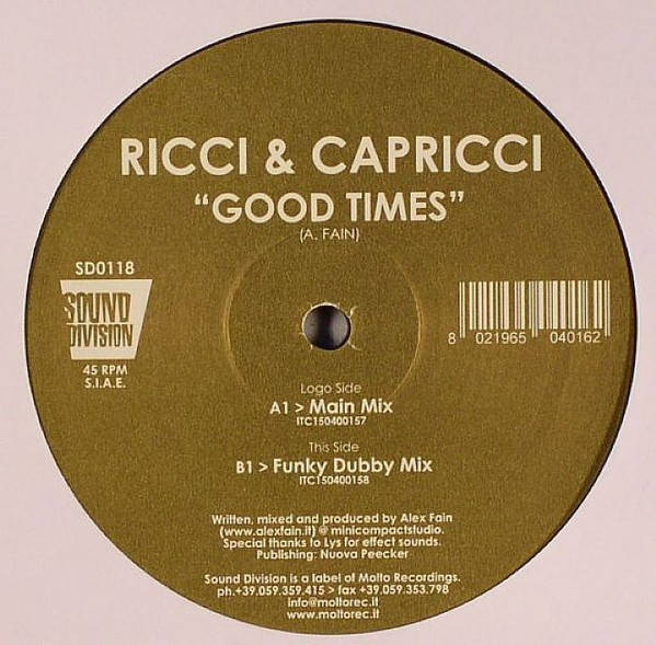 Ricci Vinyl Records and CDs For Sale | MusicStack