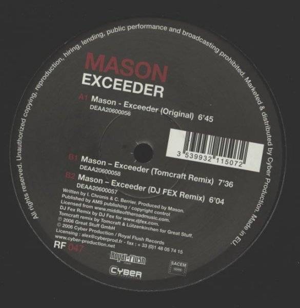 Mason Exceeder Vinyl Records and CDs For Sale | MusicStack