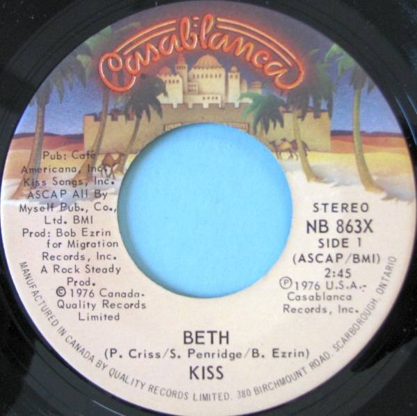 Kiss Beth Vinyl Records and CDs For Sale | MusicStack