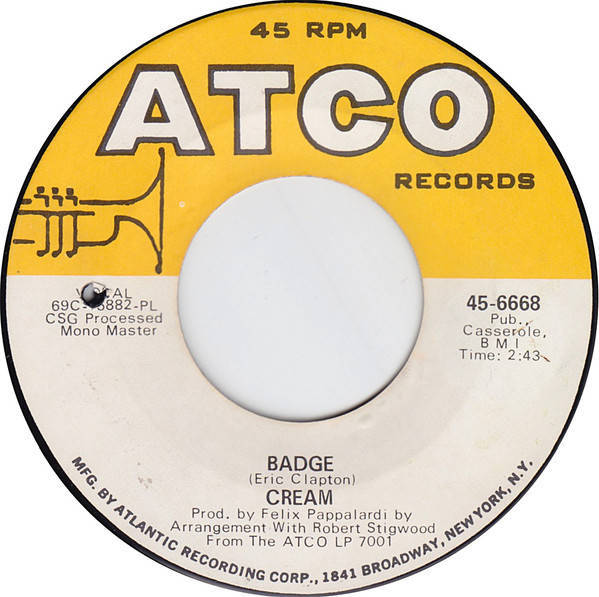 Cream Badge Vinyl Records and CDs For Sale | MusicStack