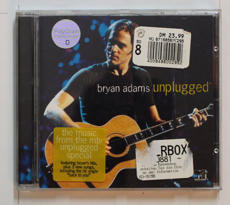 Bryan Adams Unplugged Vinyl Records and CDs For Sale | MusicStack