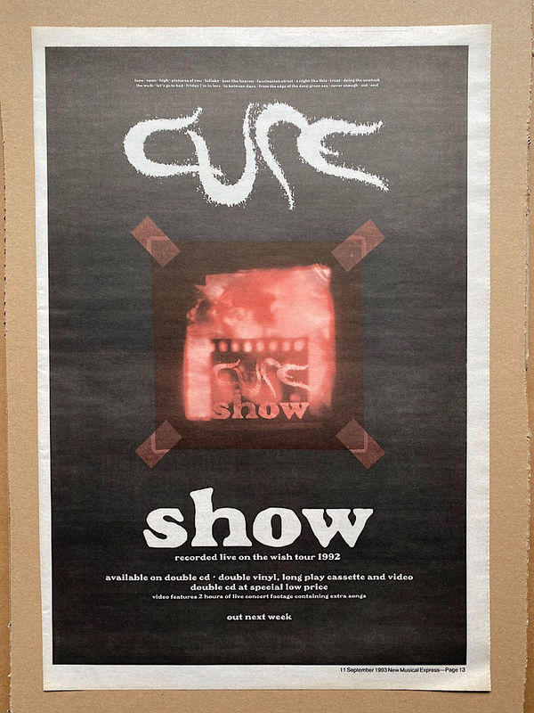Cure Show Vinyl Records and CDs For Sale | MusicStack
