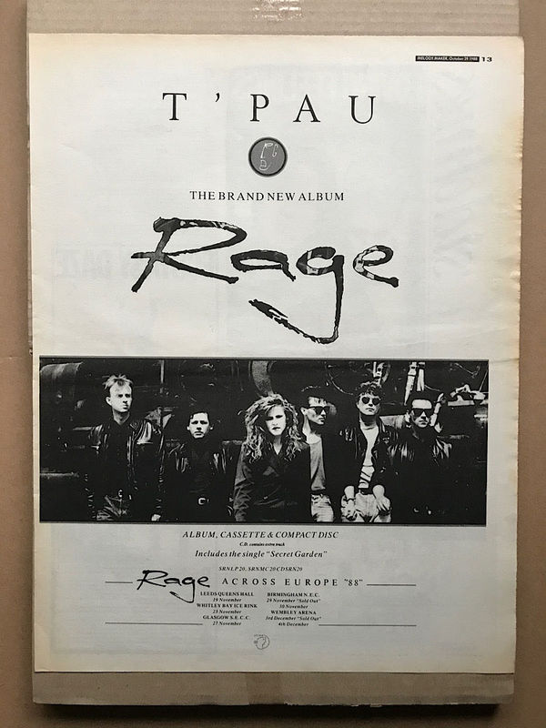 T'pau Rage Vinyl Records and CDs For Sale | MusicStack