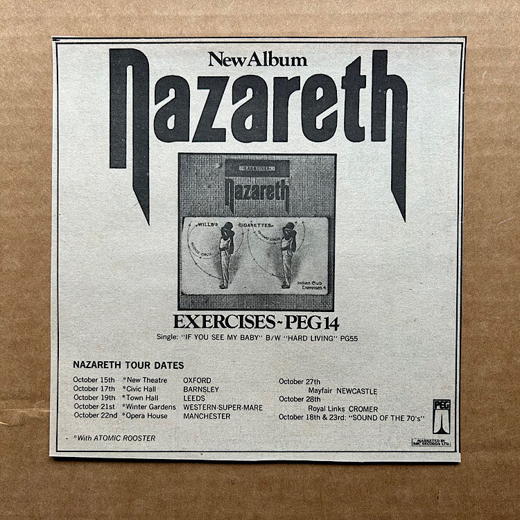 Nazareth Exercises Vinyl Records and CDs For Sale | MusicStack