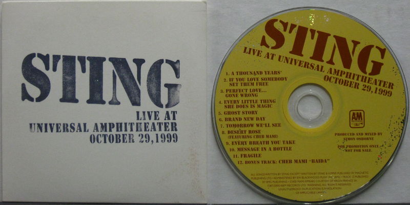 Sting Live Vinyl Records and CDs For Sale | MusicStack