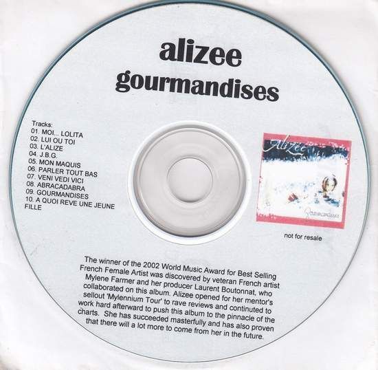 Alizee Gourmandises Vinyl Records and CDs For Sale | MusicStack