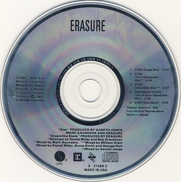 Erasure Star Vinyl Records and CDs For Sale | MusicStack