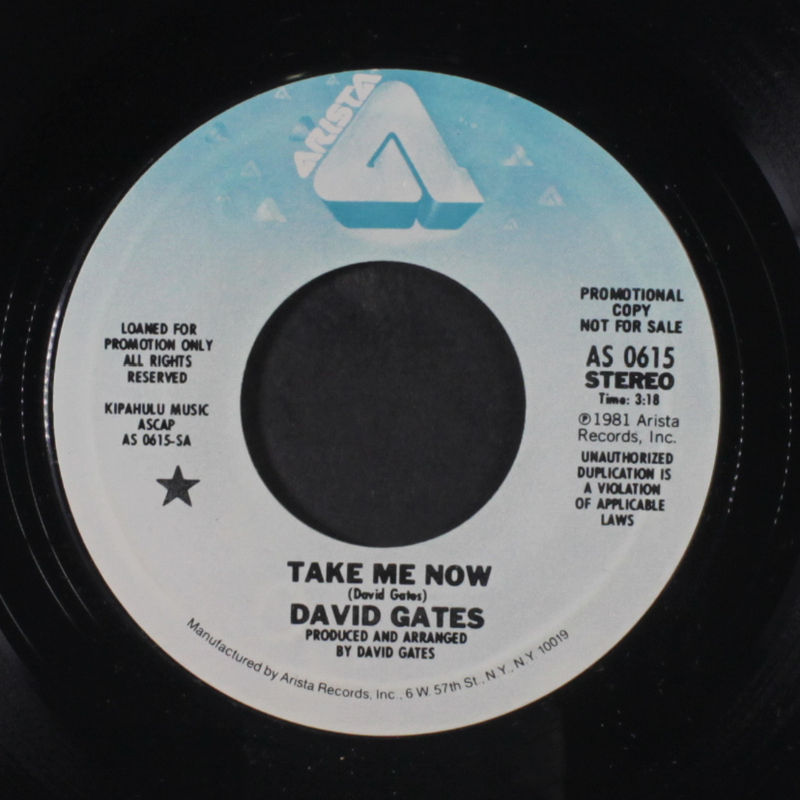 David Gates Take Me Now Vinyl Records and CDs For Sale | MusicStack
