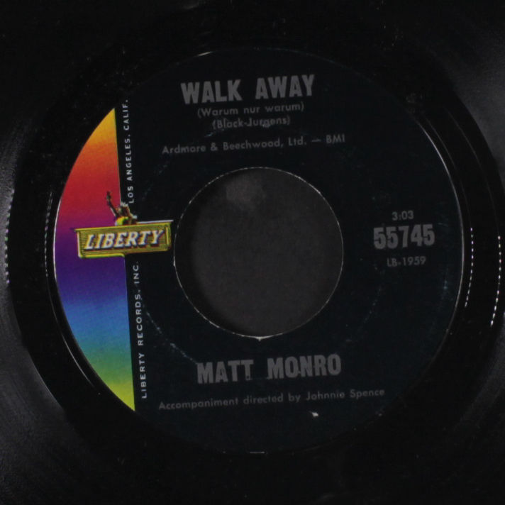 Matt Monro Walk Away Vinyl Records and CDs For Sale | MusicStack
