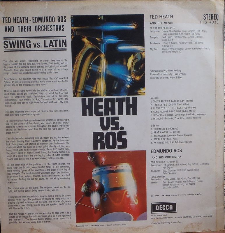 Ted Heath & Edmundo Ross - Heath Vs . Ros (LP) For Sale