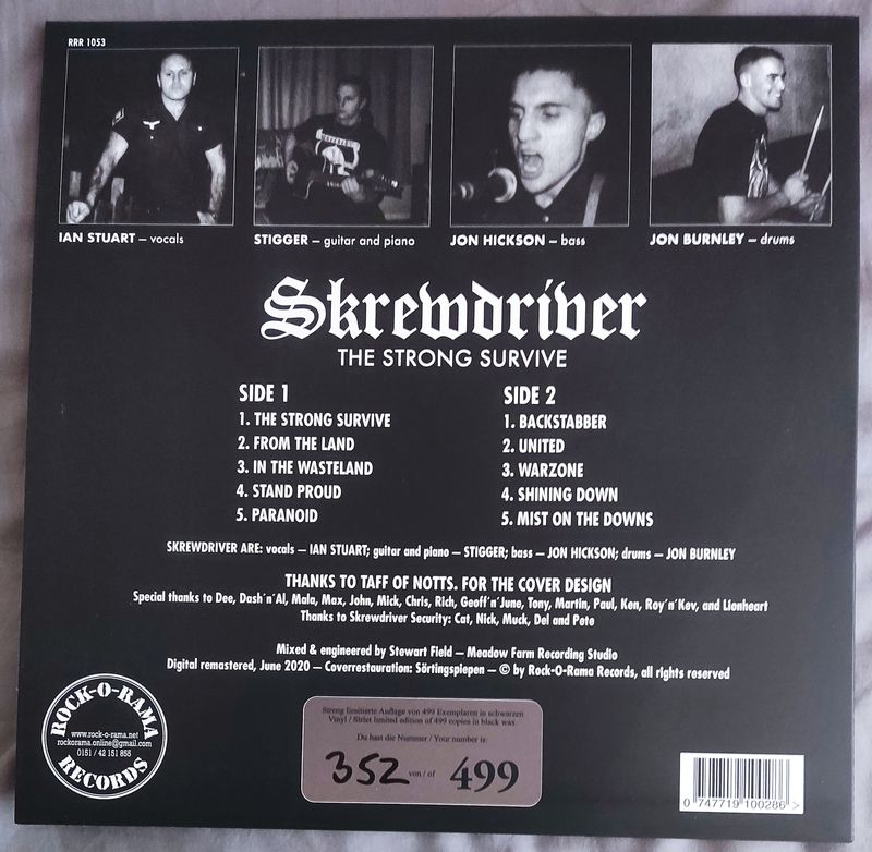 Skrewdriver - Strong Survive (12") For Sale