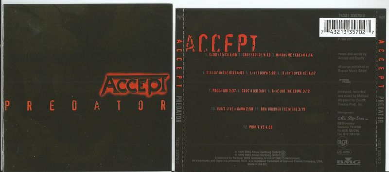Accept Predator Vinyl Records and CDs For Sale | MusicStack